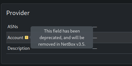Account field on provider template still present · Issue #12496 · netbox-community/netbox · GitHub