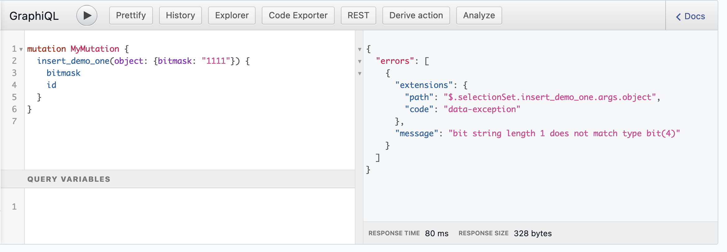 values for bit(n) columns are cast to bit(1) and cause a validation ...