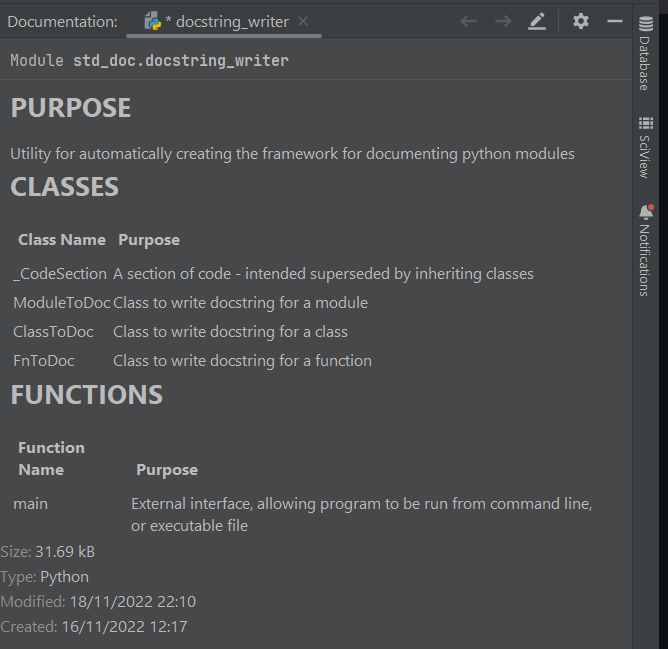 Github Tigsinthetrees Std Doc Utility For Automatically Creating The