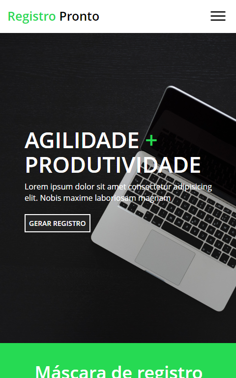 GitHub - Luciano-S-Santos/Registro-Pronto: Máscaras de Registro