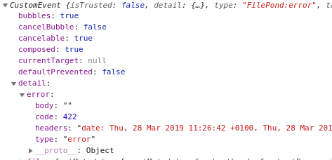 Set error.body on FilePond:error event · Issue #281 · pqina/filepond · GitHub