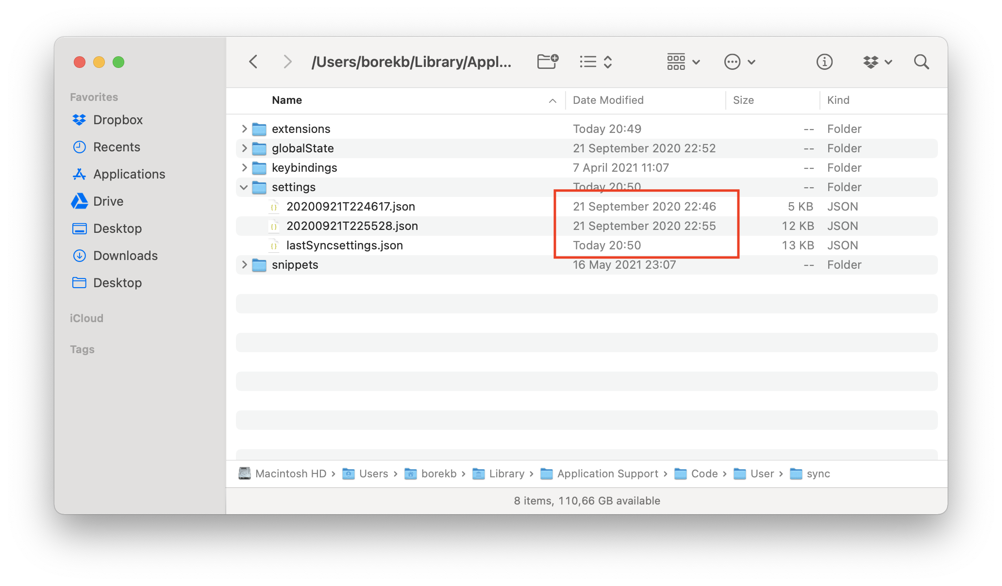 Settings Sync: previous versions of files not being stored locally ...