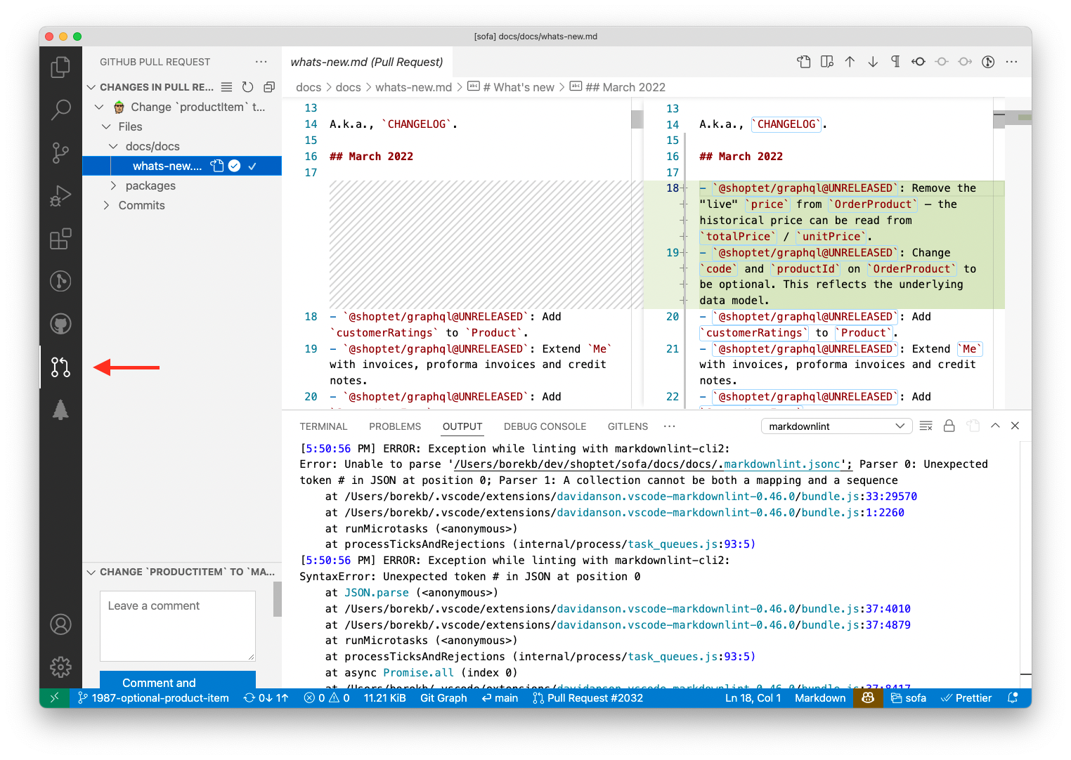 Strange interaction with vscode-markdownlint: "Unexpected token # in JSON at position 0" · Issue ...