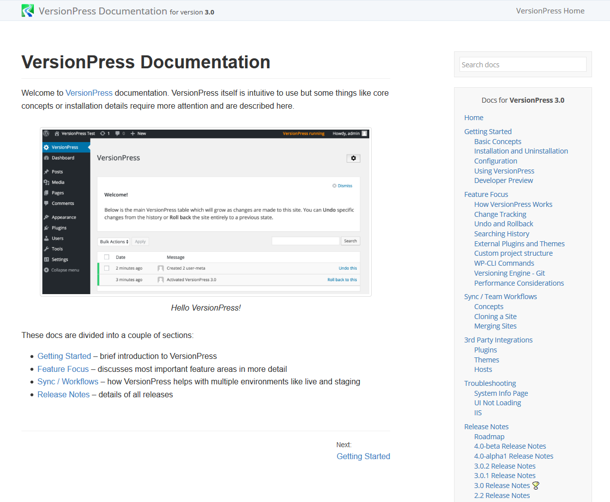 Use MkDocs for docs.versionpress.net · Issue #1332 · versionpress/versionpress · GitHub