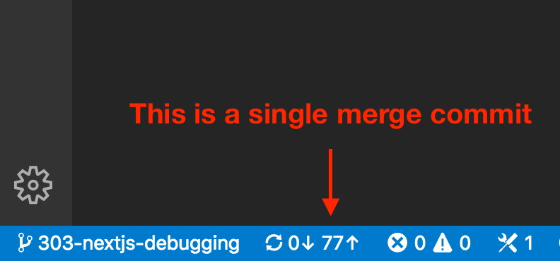 Show merge commit as "1" in the source control status bar · Issue ...