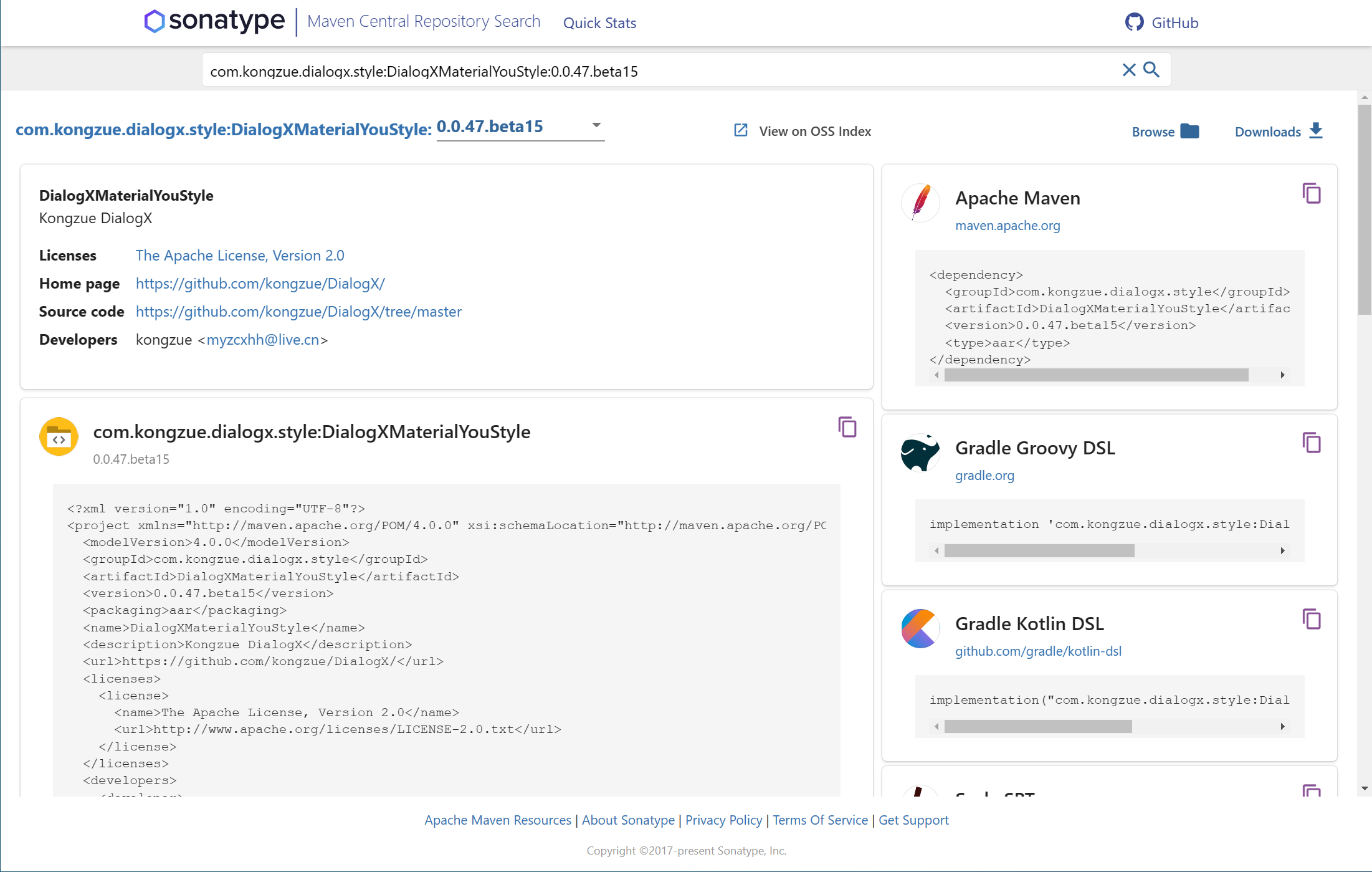 DialogXMaterialYou 这个主题库 下载不了 · Issue #268 · kongzue/DialogX · GitHub