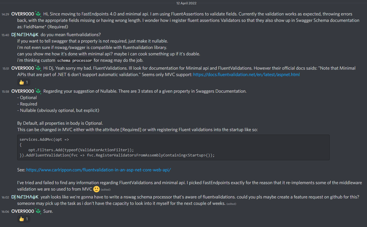 Adding support for FluentValidations and swagger schema. · Issue #89 · FastEndpoints ...
