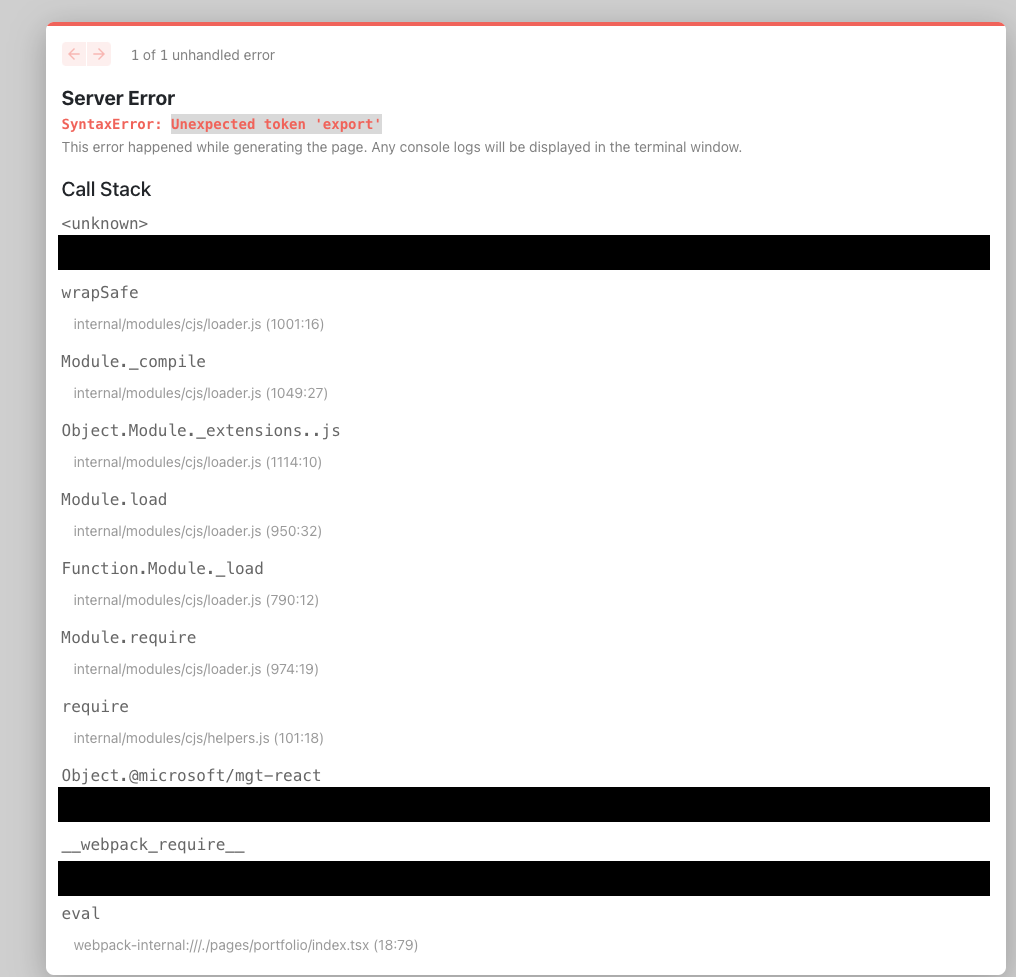 Usage with Nextjs · Issue #2006 · microsoftgraph/microsoft-graph ...