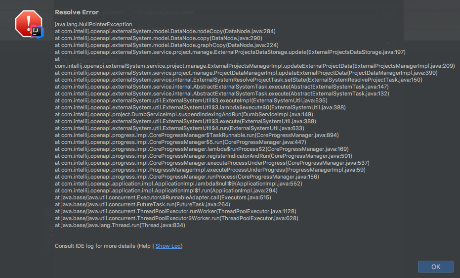 Depsedn Project Resolve Error On File New Project From Existing Sources · Issue 2234 