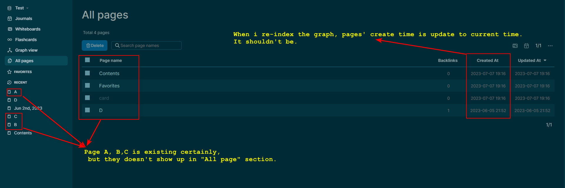 some pages are existing certainly, but they are not show up in "All pages" section. · Issue ...