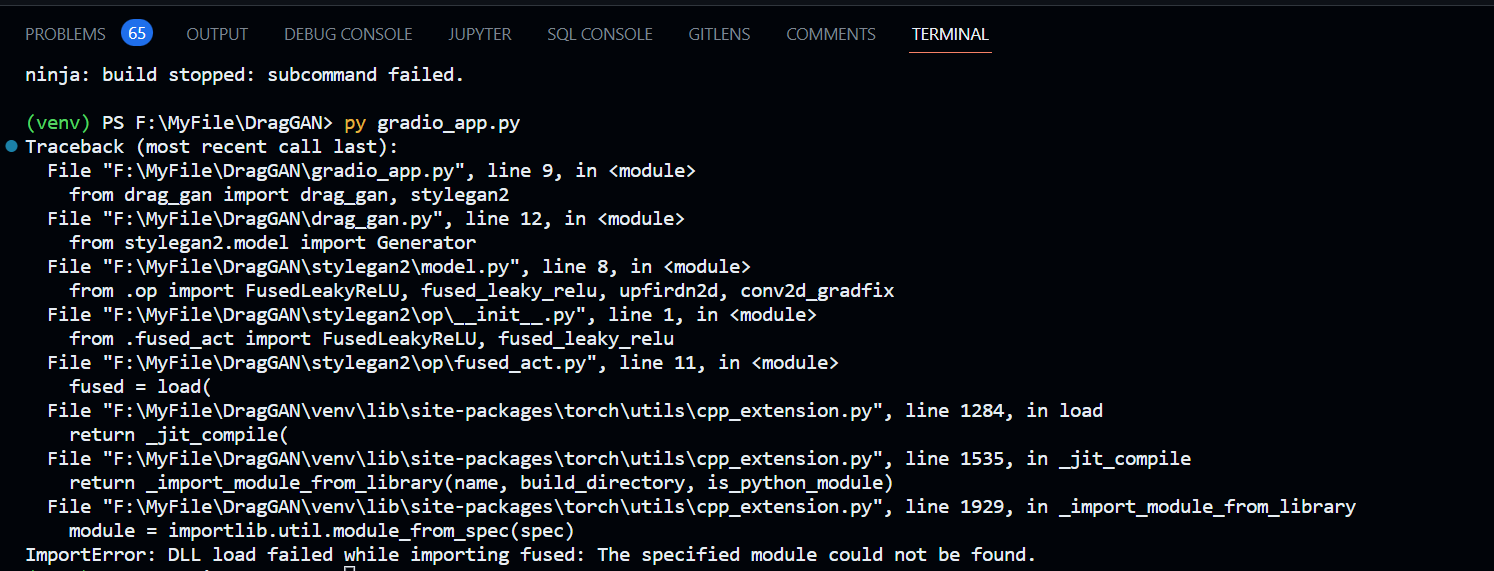 DLL load failed · Issue #12 · OpenGVLab/DragGAN · GitHub
