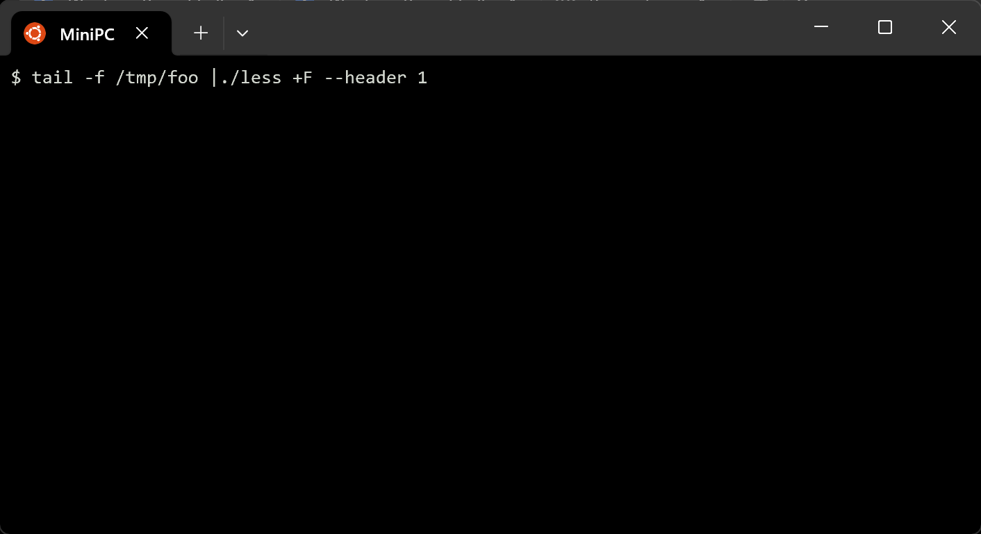 less +F --header produces infinite skipping... on Ctrl-X · Issue #400 · gwsw/less · GitHub