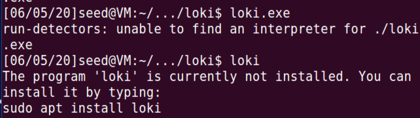 Cannot directly run loki.exe on Ubuntu 16.04. Pre-requirements? · Issue #146 · Neo23x0/Loki · GitHub