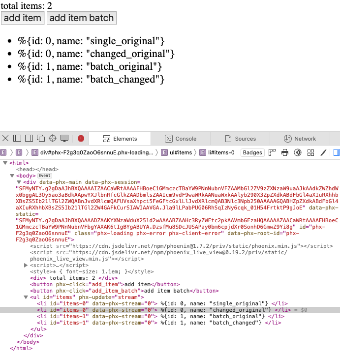 Duplicate stream item ids · Issue #2689 · phoenixframework/phoenix_live_view · GitHub