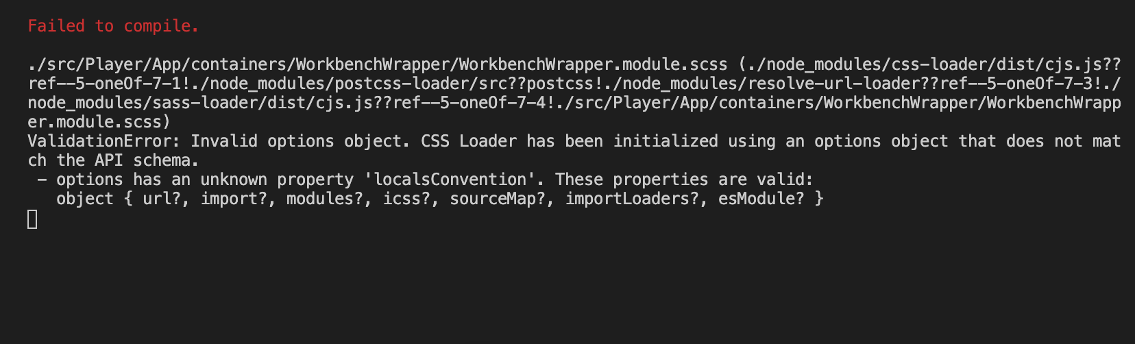 css-loader exportLocalsConvention (formerly localsConvention) not working in CRACO config ...
