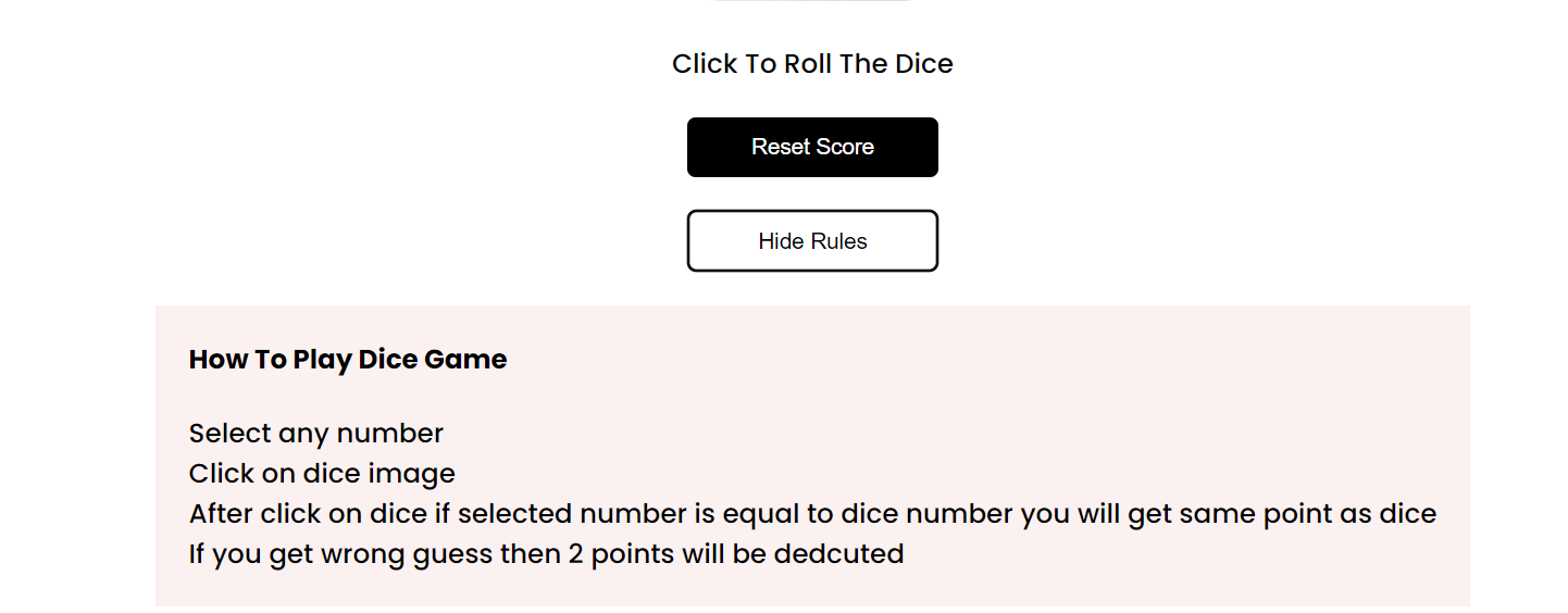 Github Maheshrautrao React Dice Game