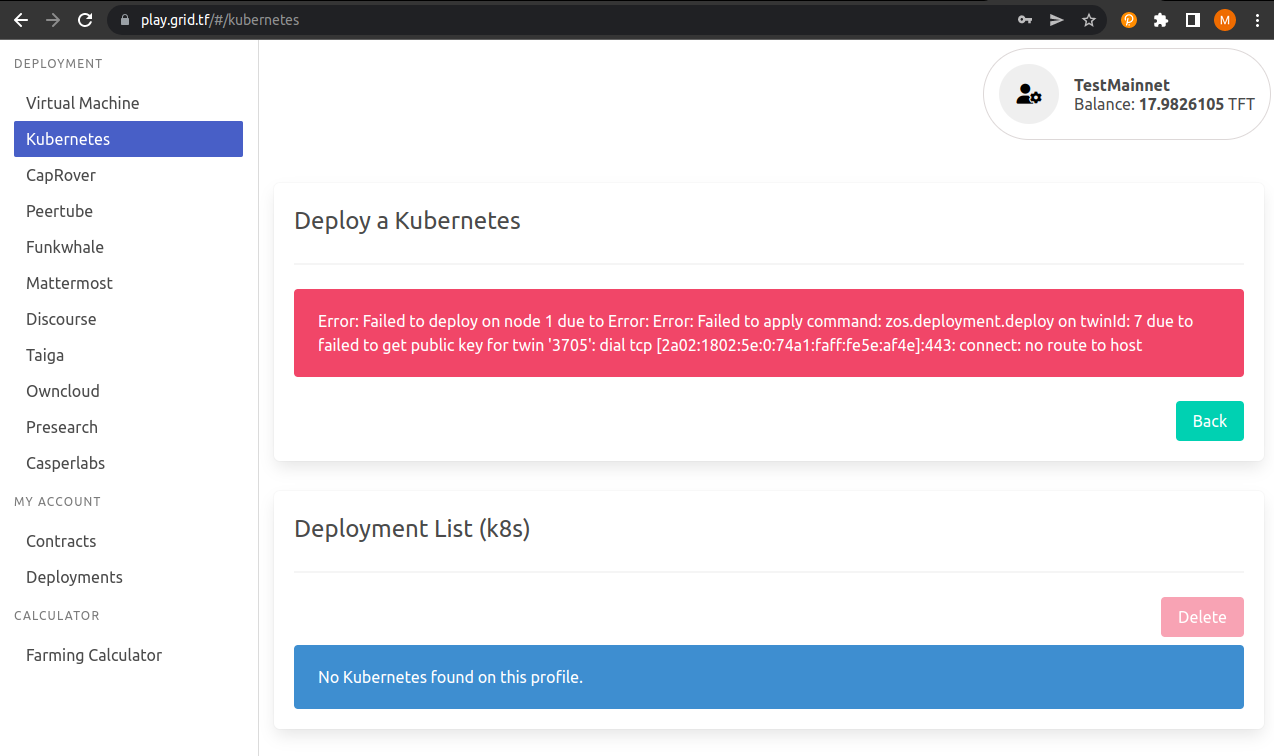 Deployment on mainnet · Issue #656 · threefoldtecharchive/grid_weblets · GitHub