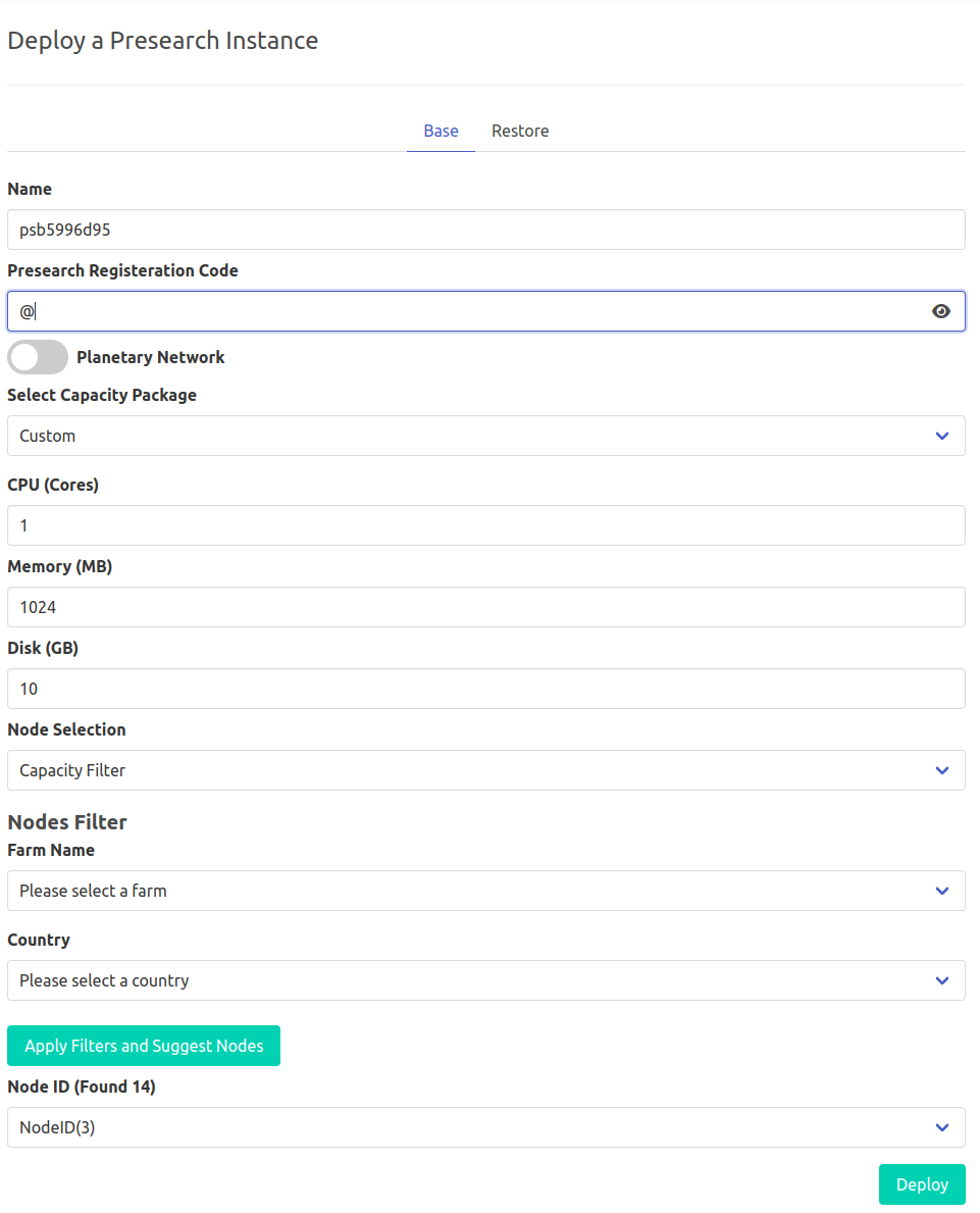 Weblets: Presearch Registration Code input validation · Issue #658 · threefoldtecharchive/grid ...