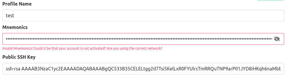 long mnemonics input validation · Issue #670 · threefoldtecharchive/grid_weblets · GitHub