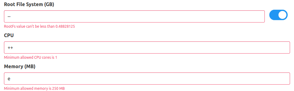 Weblets: Numeric Fields Input Validation · Issue #699 · threefoldtecharchive/grid_weblets · GitHub