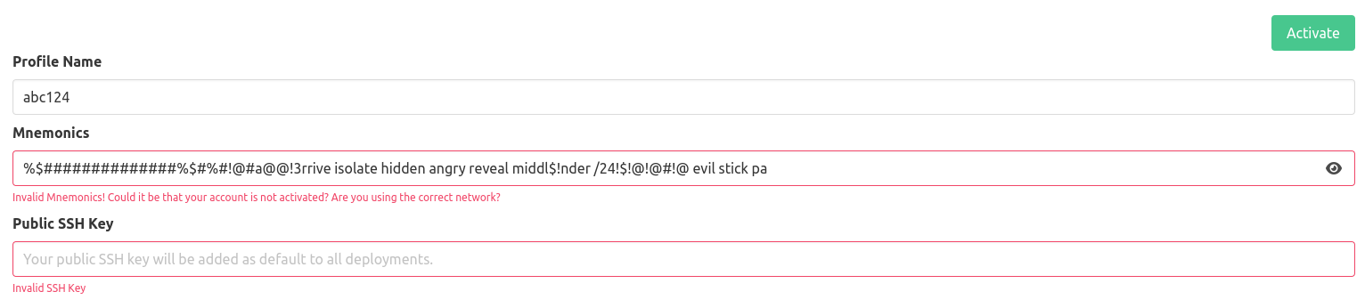 Weblets: Profile manager Input Validation. · Issue #698 · threefoldtecharchive/grid_weblets · GitHub