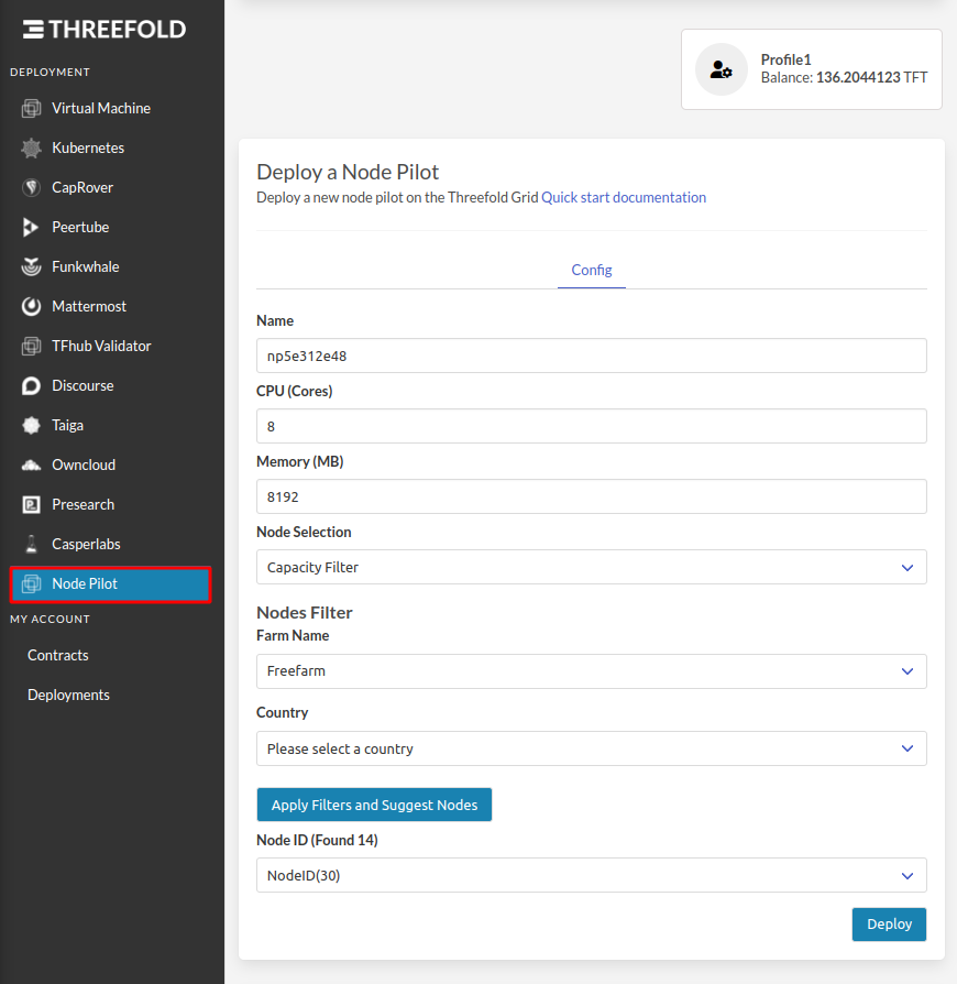 Add Node Pilot deployment · Issue #825 · threefoldtecharchive/grid_weblets · GitHub