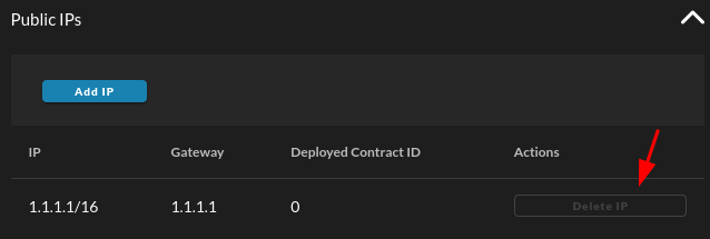 UI: Delete IP Button color · Issue #101 · threefoldtecharchive/tfgrid_dashboard · GitHub