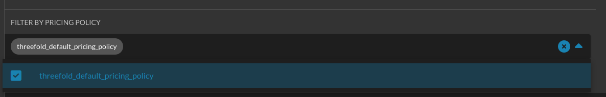 TF Explorer Pricing Policy Filter · Issue #40 · threefoldtecharchive/tfgrid_dashboard · GitHub