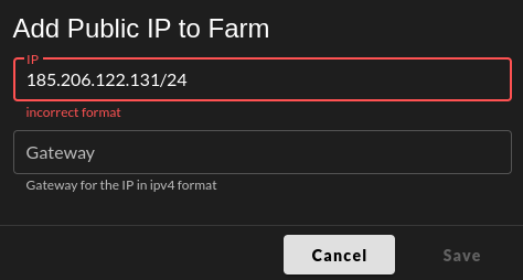 IPV4 Input validation · Issue #134 · threefoldtecharchive/tfgrid_dashboard · GitHub