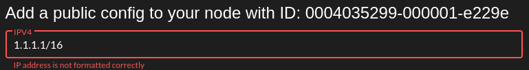 IPV4 Input validation · Issue #134 · threefoldtecharchive/tfgrid_dashboard · GitHub
