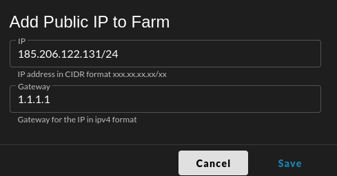 IPV4 Input validation · Issue #134 · threefoldtecharchive/tfgrid_dashboard · GitHub