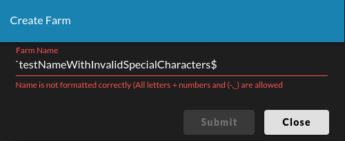 Verify that farm name is valid · Issue #242 · threefoldtecharchive/tfgrid_dashboard · GitHub