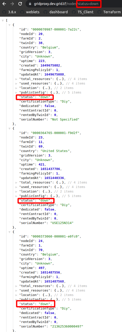 `stats` endpoint's status filter does not behave as explained in swagger · Issue #167 ...