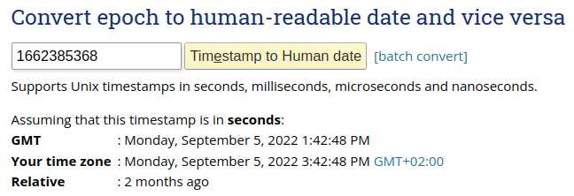 Incorrect conversion for the created and updated at timestamps in the `Your Farm Nodes` table ...