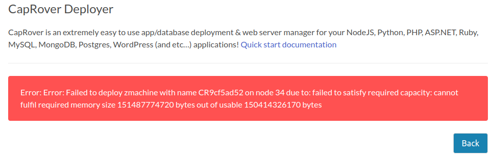 Failed to deploy Caprover · Issue #1105 · threefoldtecharchive/grid_weblets · GitHub