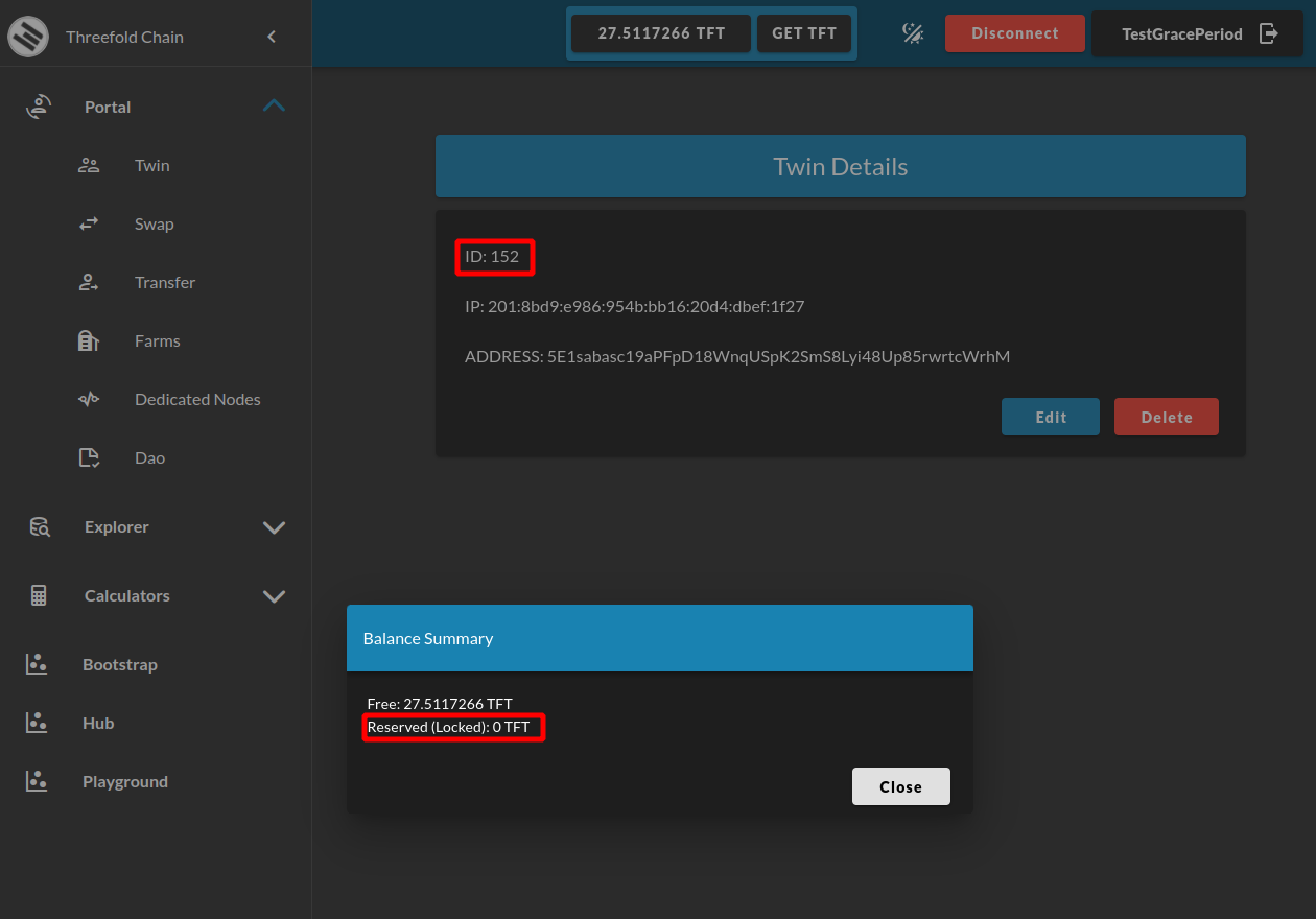 Balance Summary: The `Locked` tfts are not reflected correctly in the dashboard · Issue #416 ...