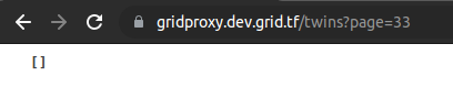 The `page` parameter in the `/twin` endpoint returns `null` when you enter a page number that ...