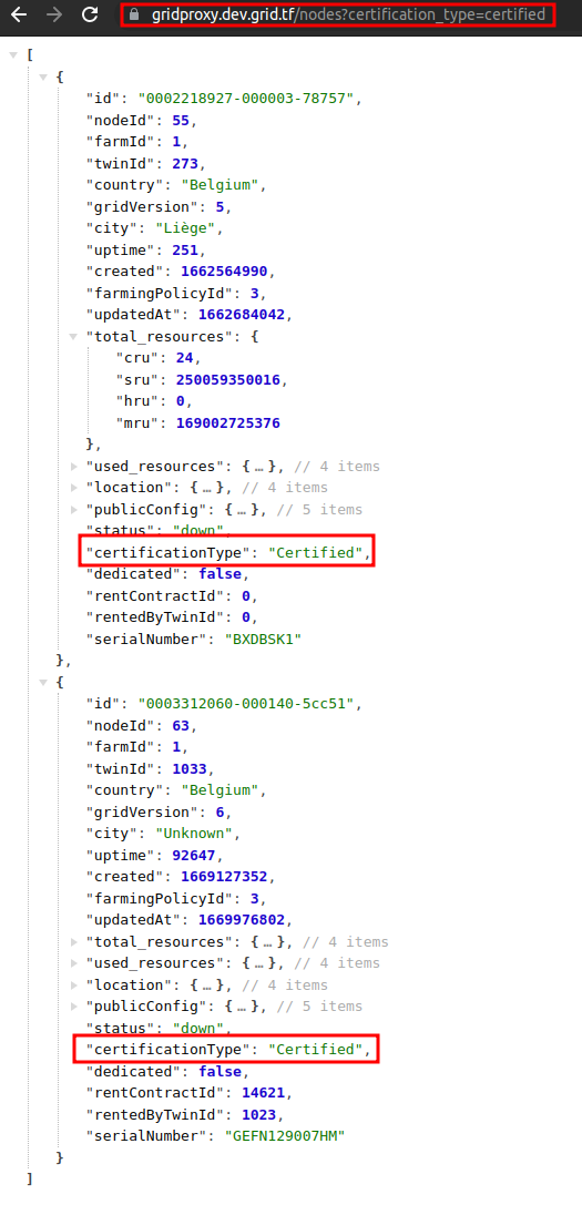 support certified filter on nodes endpoint · Issue #45 · threefoldtech/tfgrid-sdk-go · GitHub