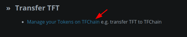 92 Tfchain Portal Broken Link For The `transfer Tft` Section · Issue 71 · Threefoldtech