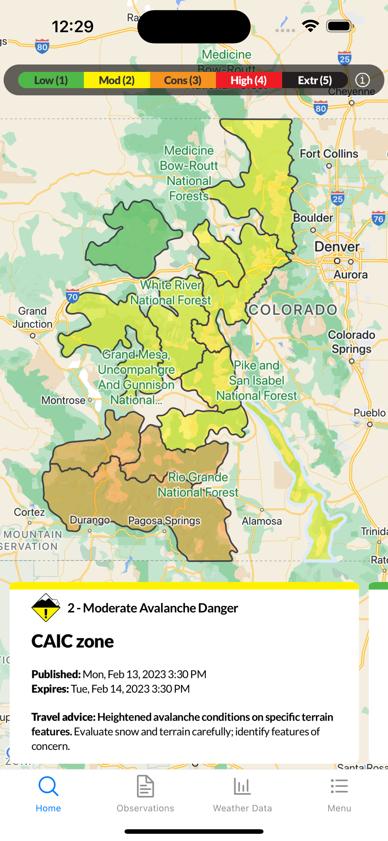 App doesn't handle zones composed of multiple polygons (seen in CAIC) · Issue #141 · NWACus/avy ...