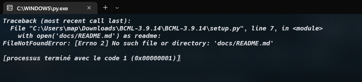 FileNotFoundError: [Errno 2] No such file or directory: 'docs/README.md' · Issue #377 ...