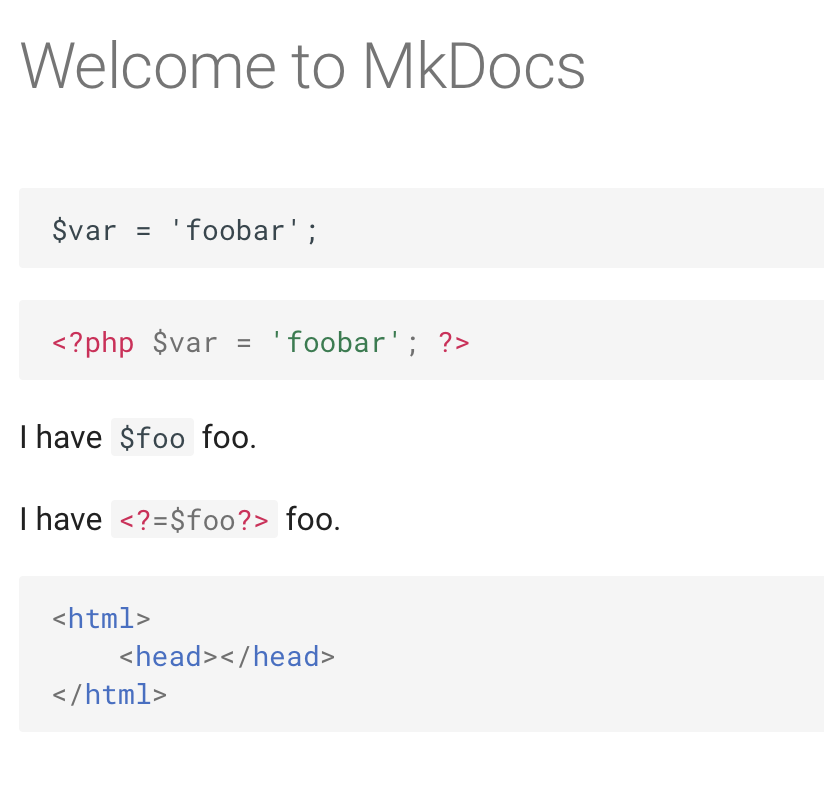 PHP Code Highlighting is inconsistent with a default installation · Issue #2022 · squidfunk ...