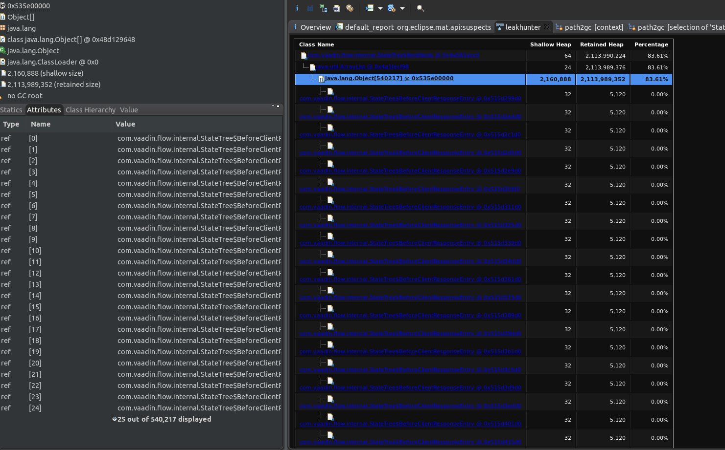 Memory leak in com.vaadin.flow.internal.StateTree$RootNode · Issue #11245 · vaadin/flow · GitHub