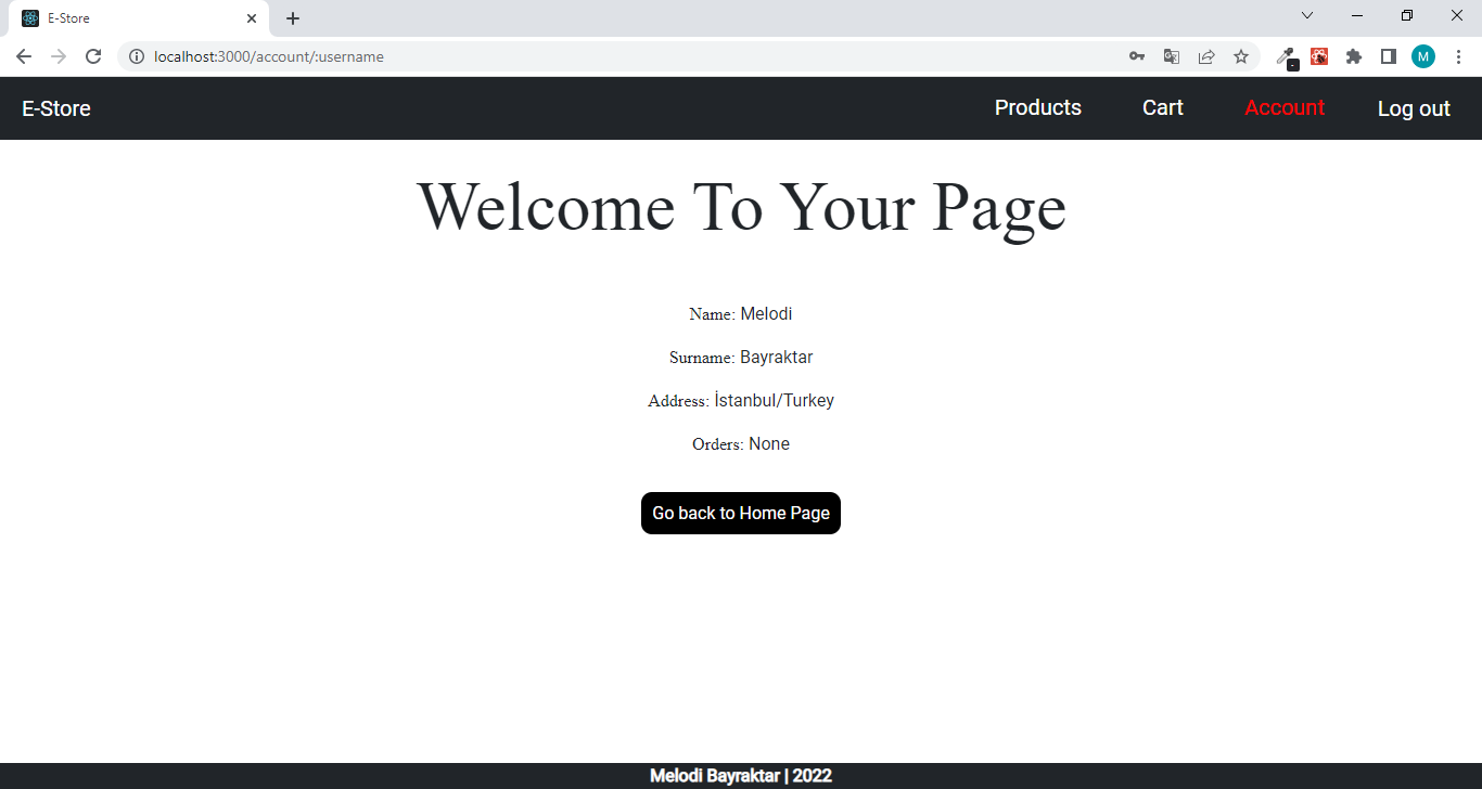 GitHub - MelodiBayraktar/E-Store-Project: Kodluyoruz React Bootcamp Final Project