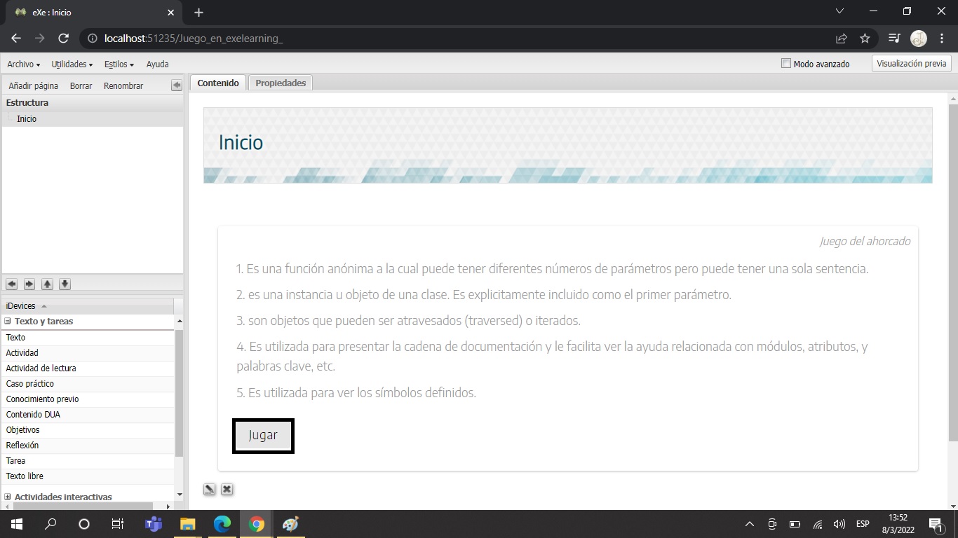 GitHub - KevinChica/eXelearning: Creacion de un juego