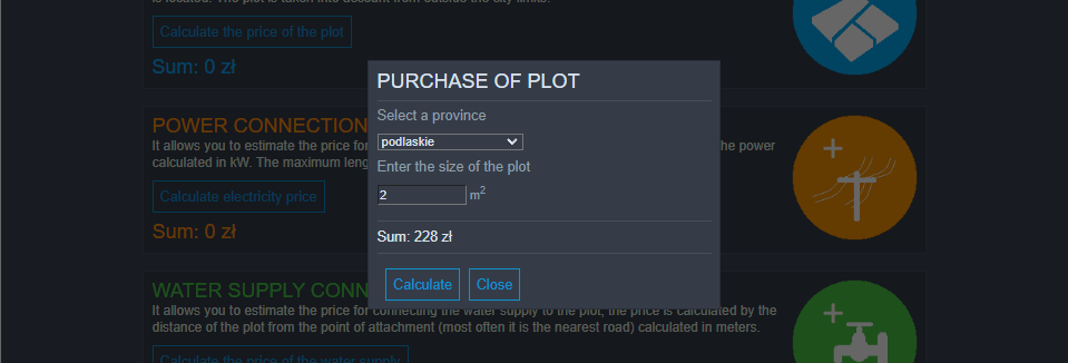 GitHub - DominikSty/Website_Useful_construction_plot_calculators: The website presents several ...