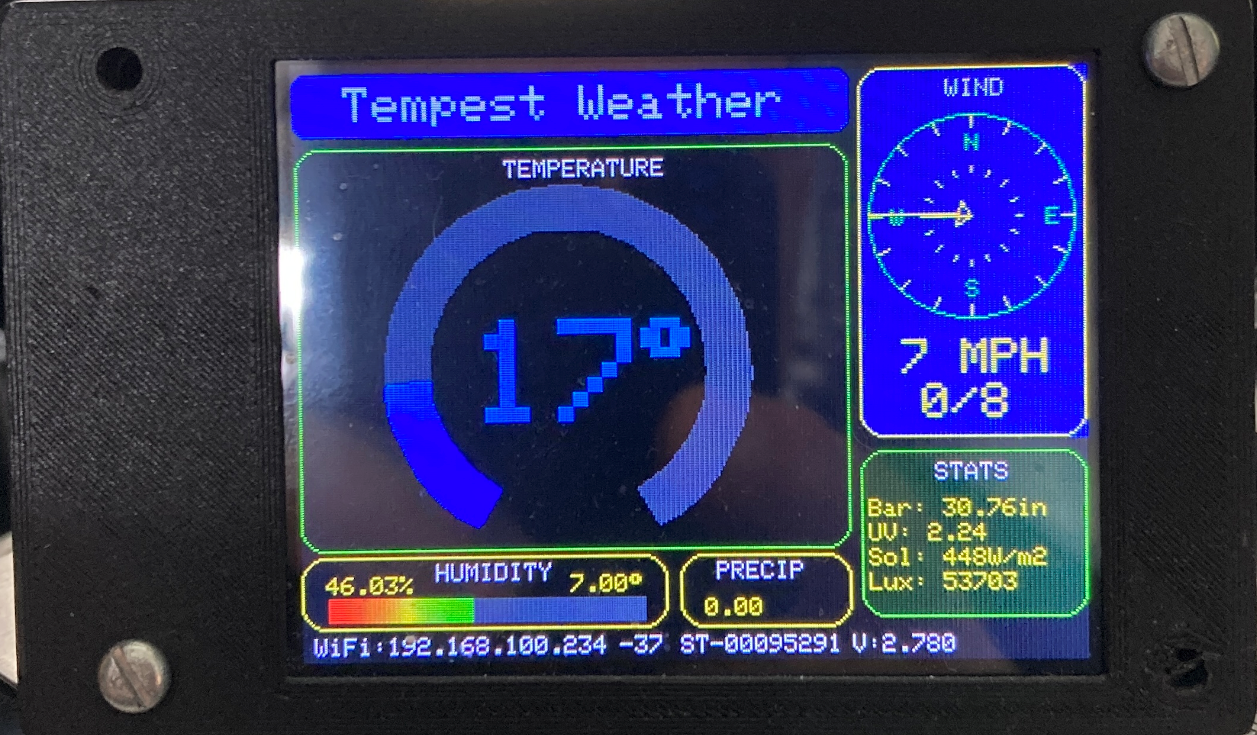 GitHub - chipperdfw/TempestWxDisplay: Arduino/TFT INI9341 Display for ...