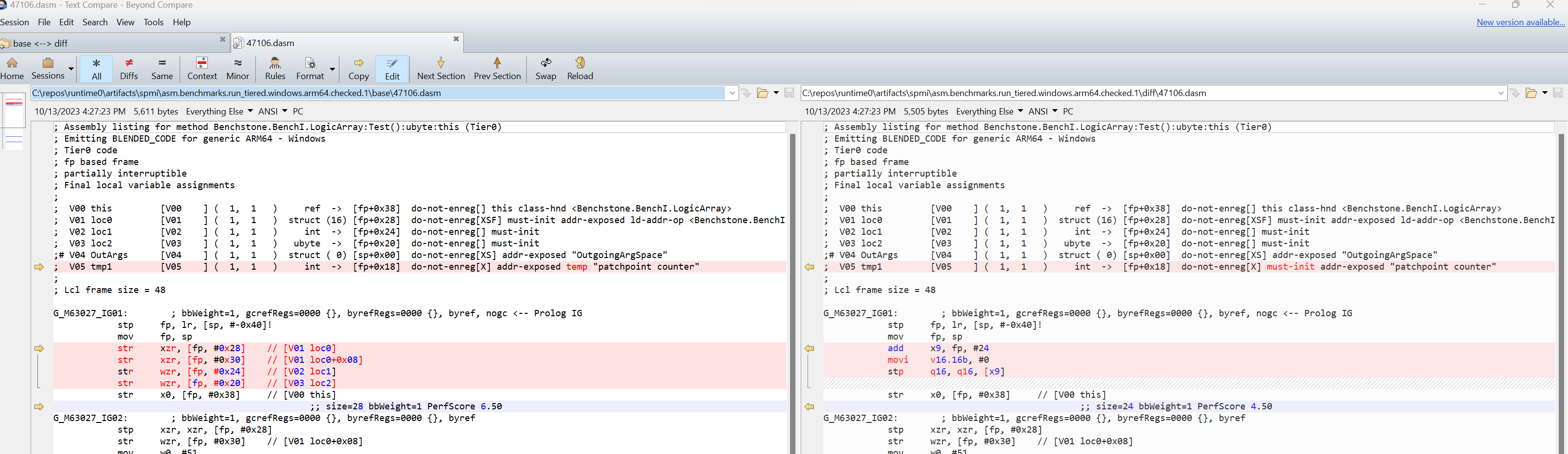 Jit Check Debug Diffs In Windows Arm64 Spmi · Issue 93499 · Dotnet