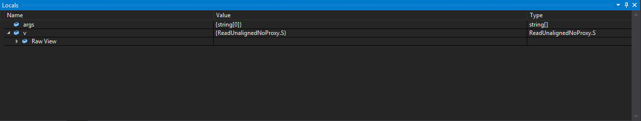 Expression evaluator doesn't display debug type proxy members if the proxy reads a Span using ...