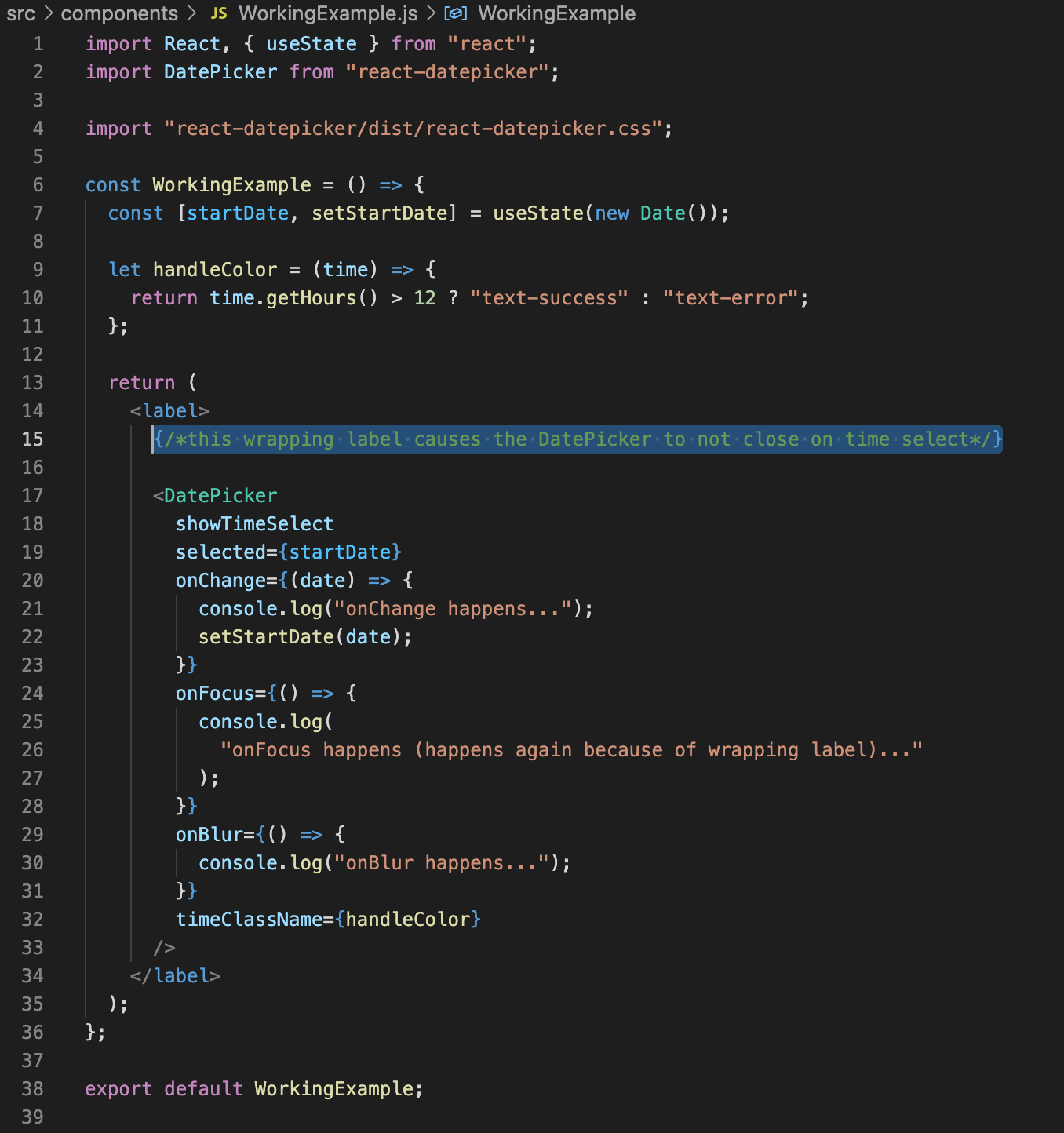 Bug: Calendar auto re-opens when wrapped in a html label · Issue #2676 ...
